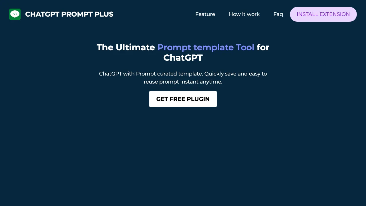 ChatGPT Prompt Plus - BestofAI